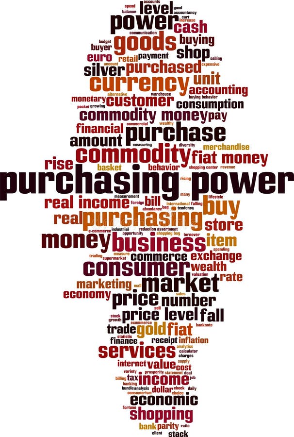 Purchasing Power Word Cloud Stock Vector - Illustration of currency ...
