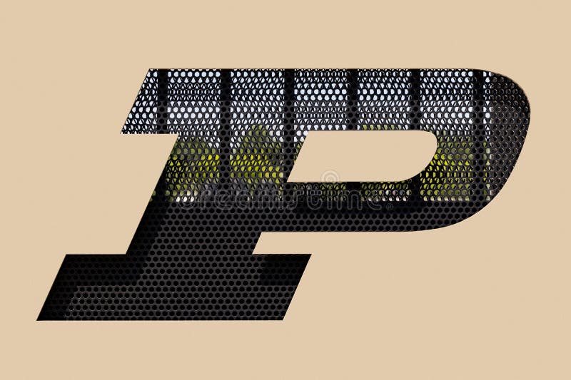 The Purdue University Logo on a Gate. Stock Image - Image of indiana ...