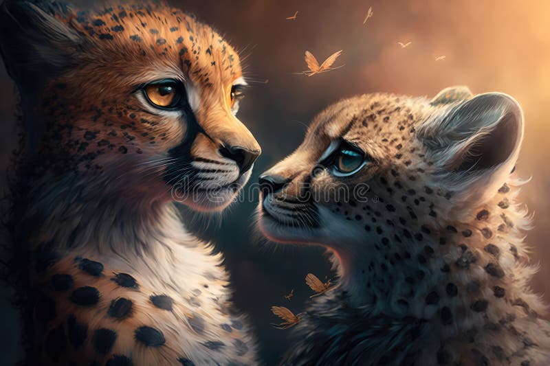 Pure Affection Pair of Animals Staring Lovingly at Each Other in a ...