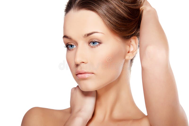 Skin Care Beauty Woman Lips And Hands Skincare Healthy Body Stock