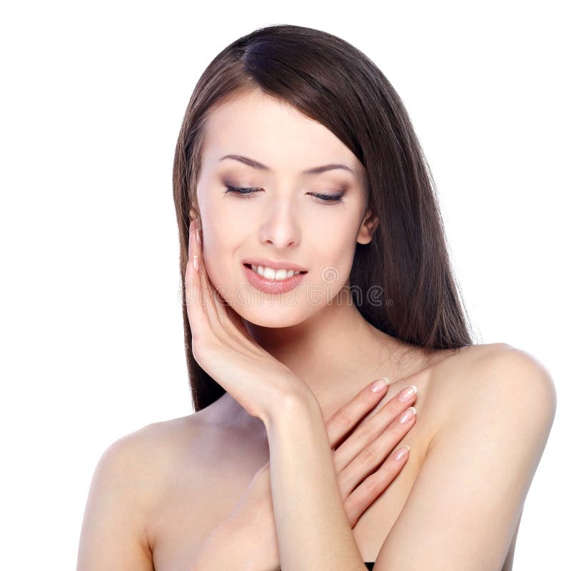 Pure beauty stock photo. Image of headshot, human, hand - 23141844