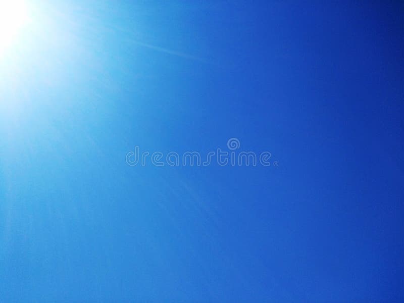 Pure Blue Sky and Light from the Sun Stock Photo - Image of bluesky ...