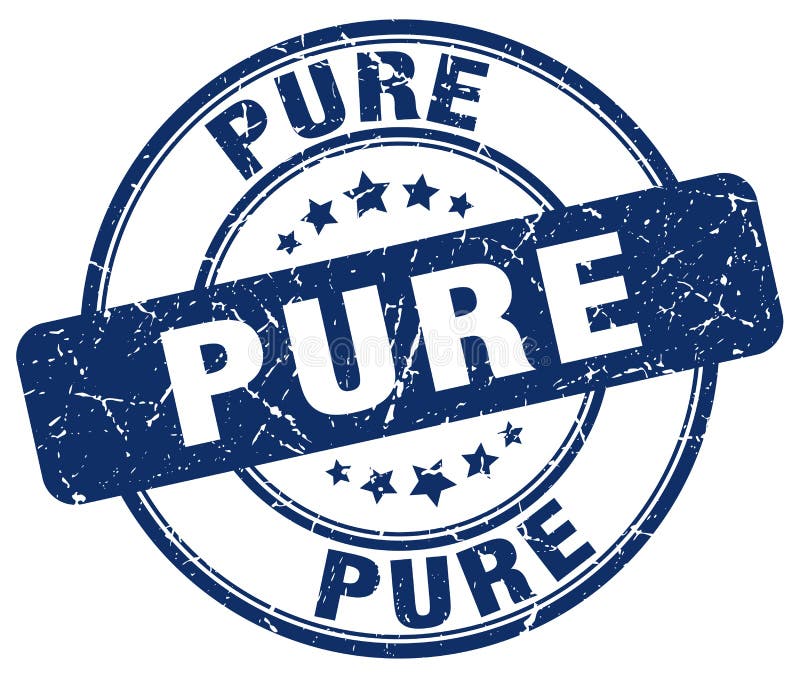 Pure blue stamp stock vector. Illustration of seal, blue - 119344575