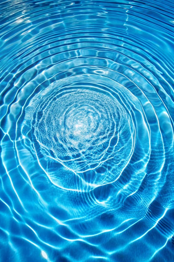 Pure Blue Water Texture with Sunlight and Ripples Stock Illustration ...