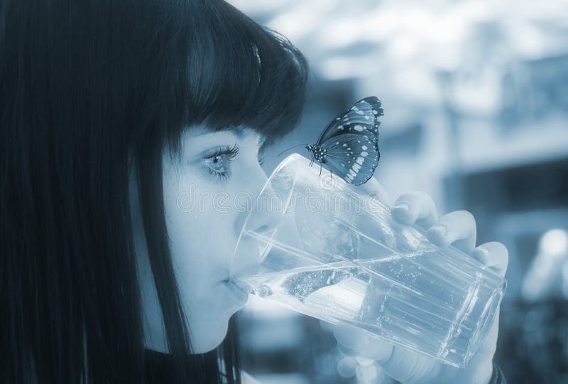 Pure clean fresh water stock image. Image of water, hair - 410275