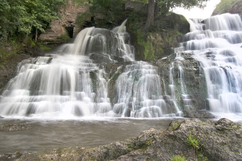 Pure and Cold Mountain River is Running between Rocky Stones and Flows ...