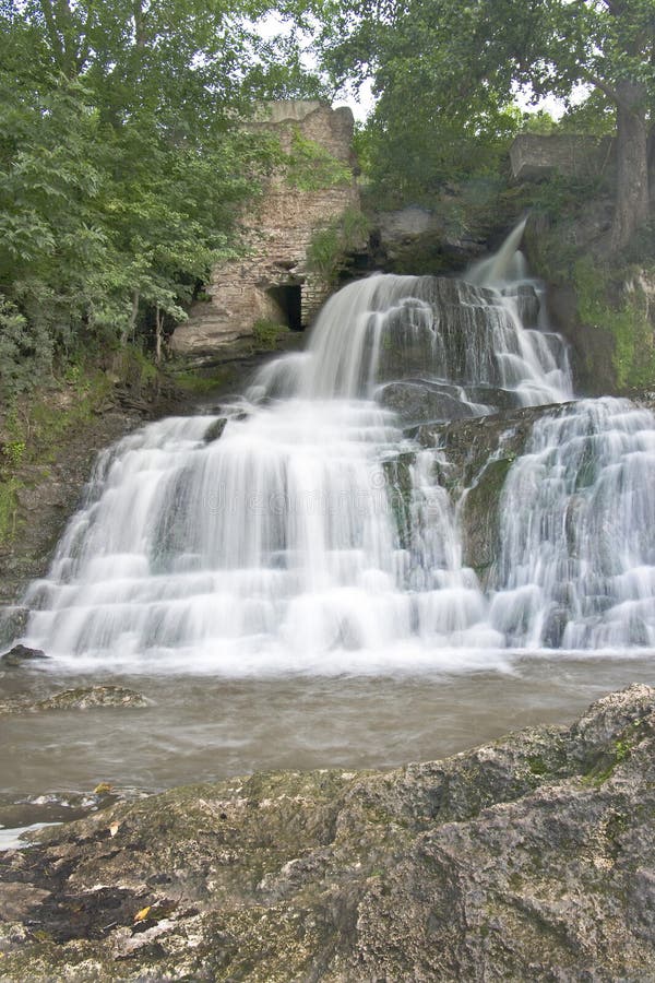 Pure and Cold Mountain River is Running between Rocky Stones and Flows ...