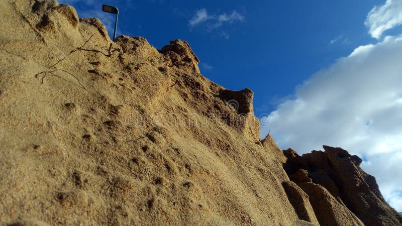 Pure Desert Sands and Bright White Clouds Stock Image - Image of desert ...