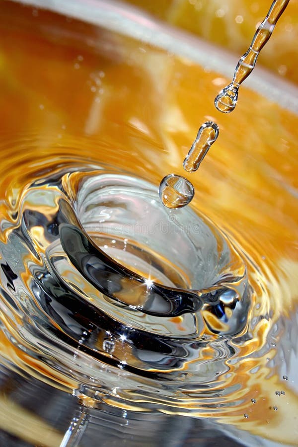 Pure Water Drops on Green Leaf Stock Image - Image of photograph, drops ...