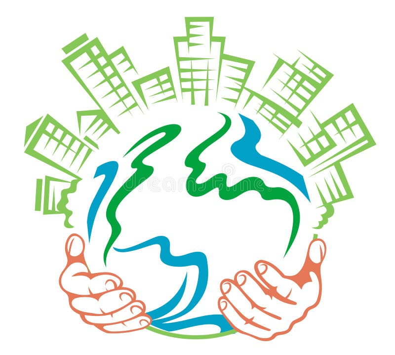 Pure earth in hands stock vector. Illustration of conceptual - 24745362