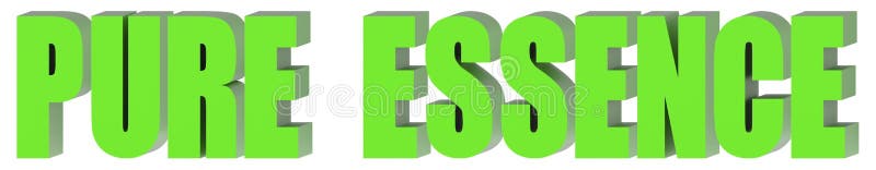 Pure Essence 3d Text , 3d Render Stock Illustration - Illustration of ...