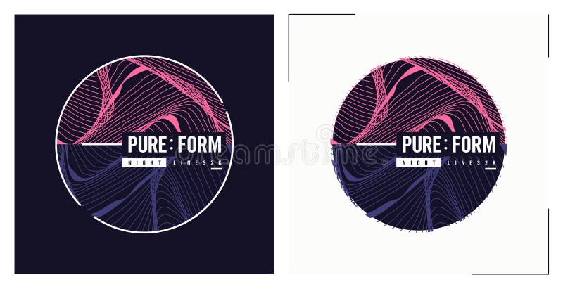 Pure Form T Shirt Vector Abstract Design, Poster, Print, Template Stock ...