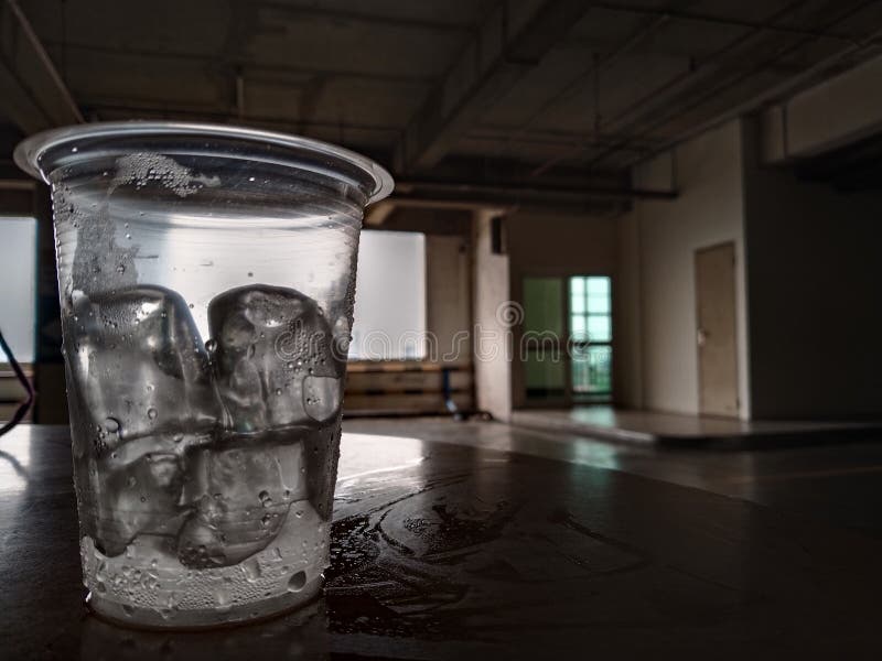 Pure Glass Water on the Table Stock Image - Image of fluid, table ...