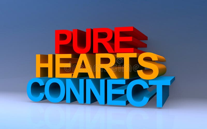 Pure Hearts Connect on Blue Stock Image - Image of connect, connection ...