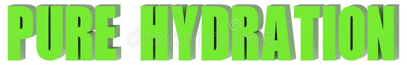 Pure Hydration 3d Text , 3d Render Stock Illustration - Illustration of ...
