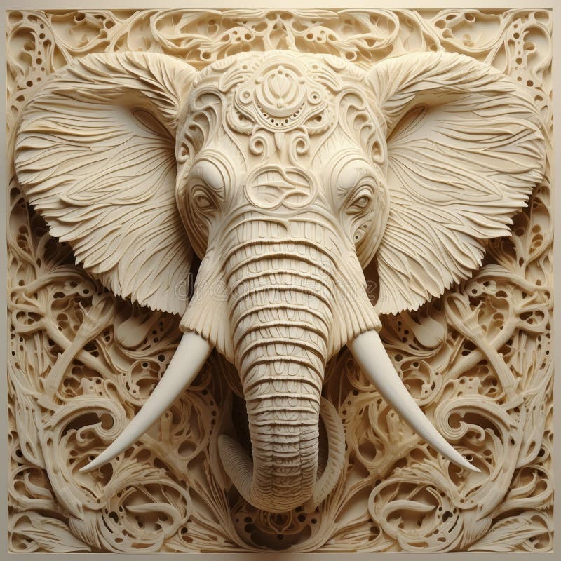 Pure Ivory Textured Picture with Higher Visibility at the Center Stock ...