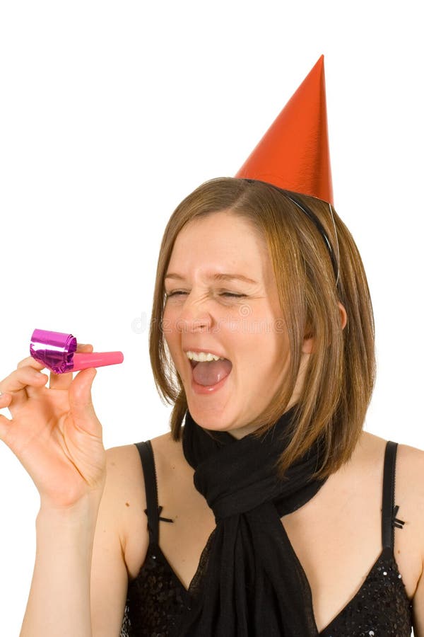 A girl in funny hat stock photo. Image of blue, portrait - 3199280