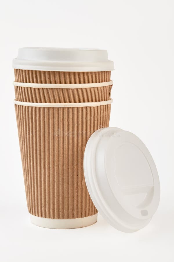 Pure Kraft Ripple Paper Cup. Stock Photo - Image of liquid, mockup ...