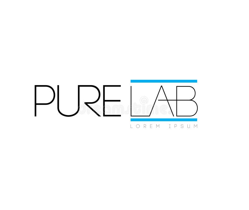 Pure Lab Concept Logo Design Stock Vector - Illustration of energy ...
