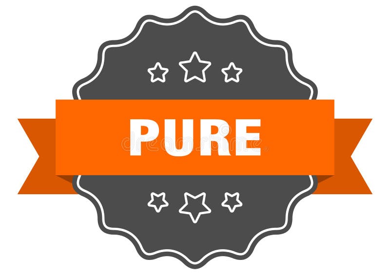 Pure label stock vector. Illustration of ribbon, peeler - 160028315