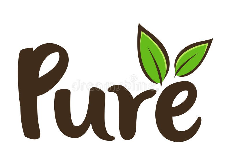 Word PURE In The Clouds, Green Sky Colors Stock Illustration ...