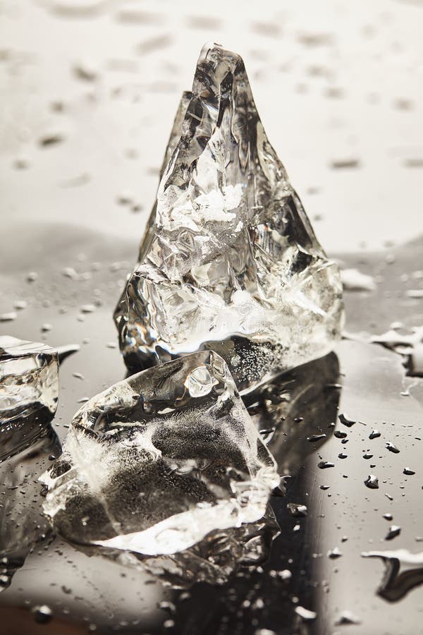 Melting Ice Cubes with Drops on Stock Photo - Image of fresh, drops ...