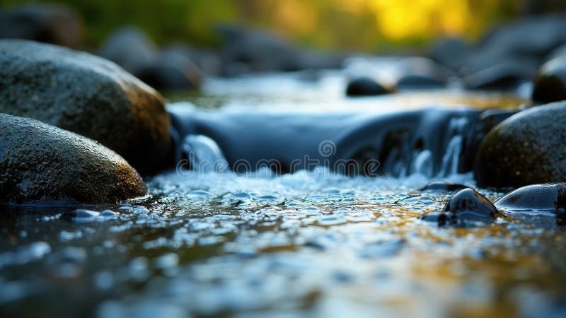 Pure Natural Stream, Water Background Stock Photo - Image of beauty ...