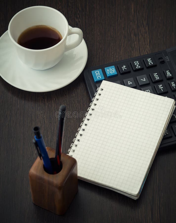 Pure notebook on the table stock photo. Image of business - 86037516