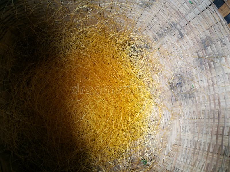 Pure and Original Silk Make Thread. Handmade Silk is Processing. Silk ...