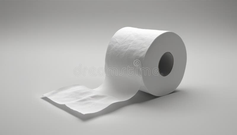 Pure and Pristine, a Roll of White Toilet Paper Stock Illustration ...