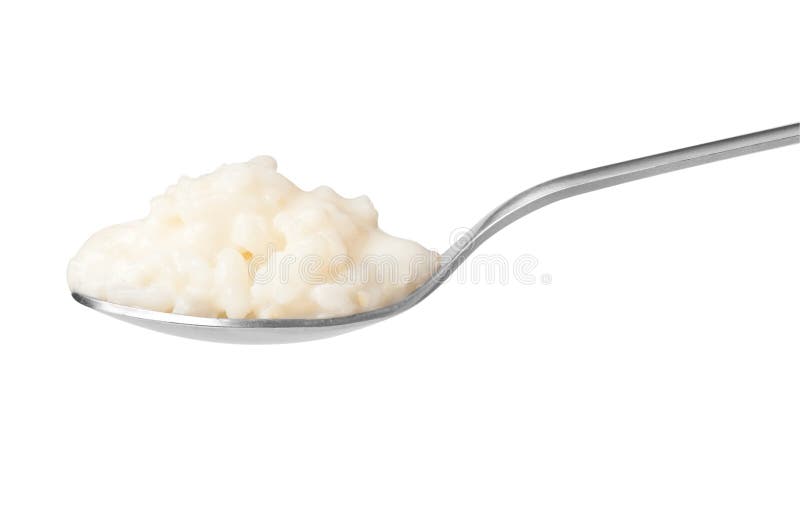 Pure rice pudding on spoon stock photo. Image of sweet - 20839510