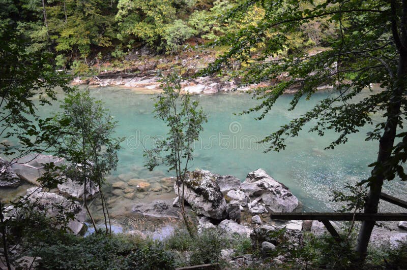 Pure River Transparent Water. Variant Three. Stock Image - Image of ...