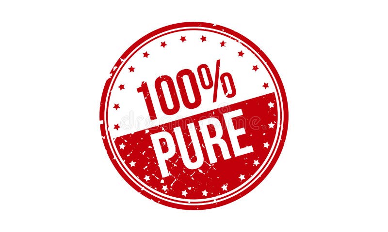 100 Pure Rubber Stamp. Red 100 Pure Rubber Grunge Stamp Seal Vector ...