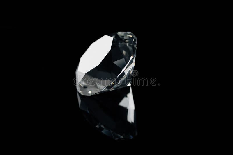 Pure Shiny Diamond with Reflection Stock Photo - Image of jewelry ...