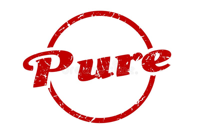 Pure Sign. Pure Round Vintage Stamp Stock Vector - Illustration of ...