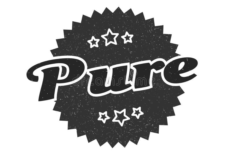 Pure Sign. Pure Vintage Retro Label Stock Vector - Illustration of ...