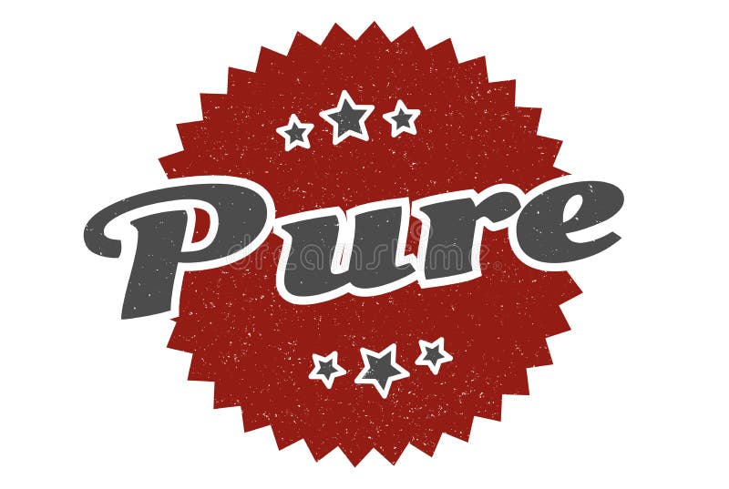 Pure Sign. Pure Vintage Retro Label Stock Vector - Illustration of ...