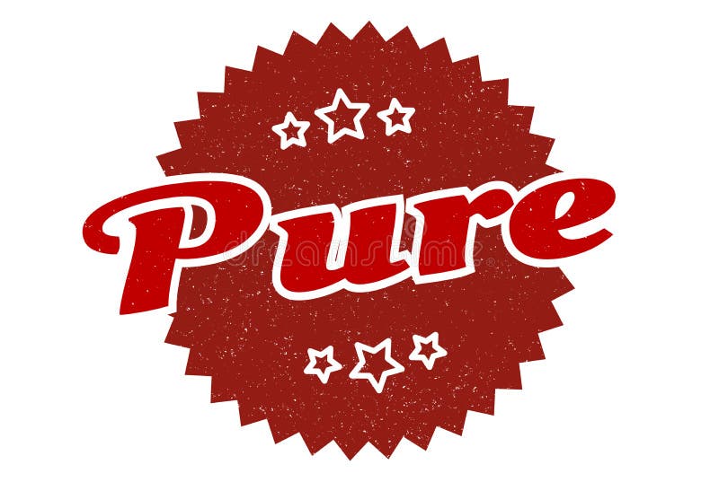 Pure Sign. Pure Vintage Retro Label Stock Vector - Illustration of ...
