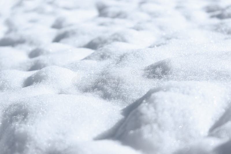 Pure Snow. Bumpy Snowdrift Background with Perspective and Bluish Tint ...
