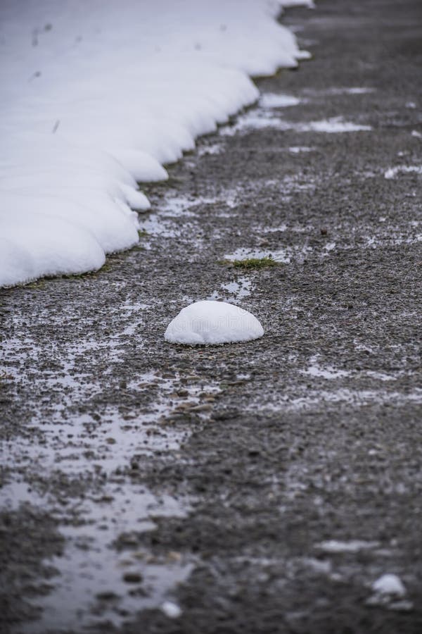 Pure snow on the road stock photo. Image of cold, frost - 261862486