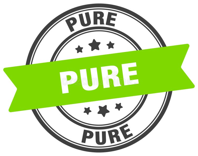 Pure Stamp. Pure Label on Transparent Background. Round Sign Stock ...