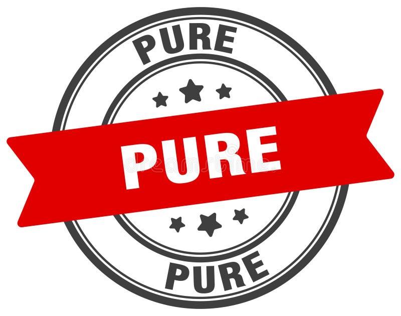 Pure Stamp. Pure Label on Transparent Background. Round Sign Stock ...