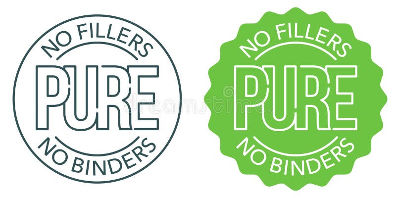 Pure Stamp - No Fillers and No Binders Stock Vector - Illustration of ...
