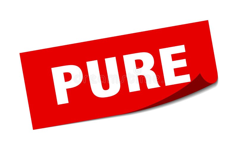 Pure sticker. stock vector. Illustration of note, vector - 153620180