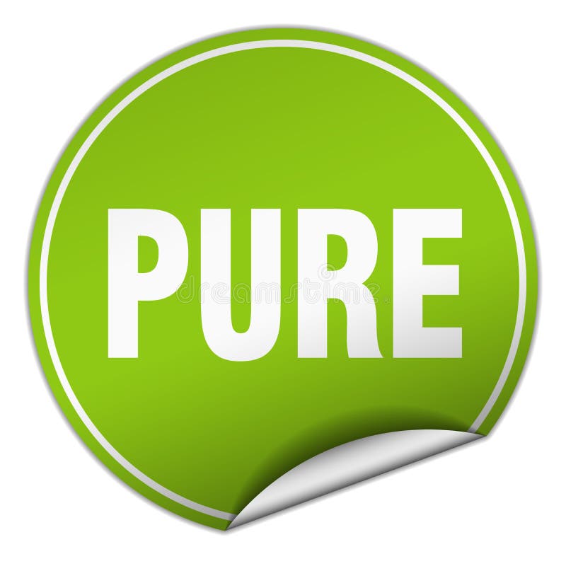 Pure sticker. stock vector. Illustration of peel, emblem - 153529200