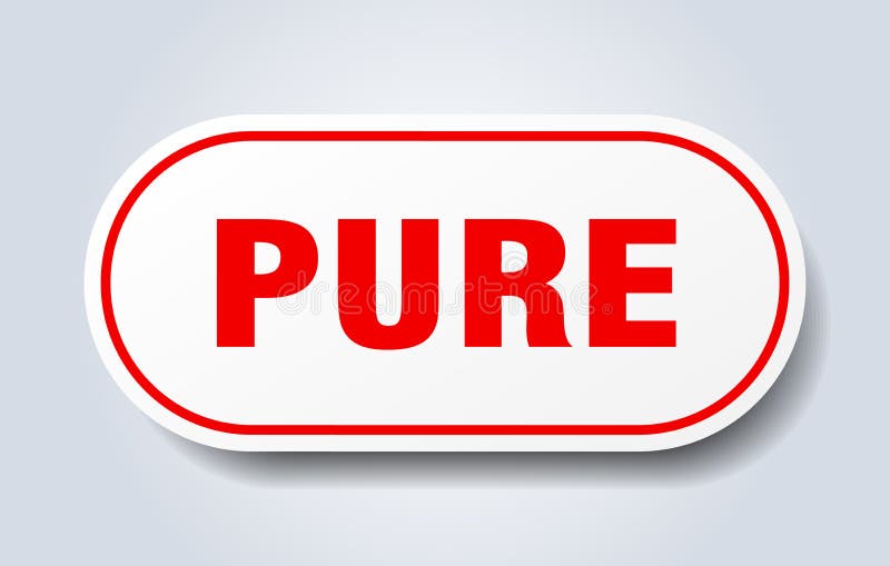 Pure sticker. stock vector. Illustration of label, vector - 158774381