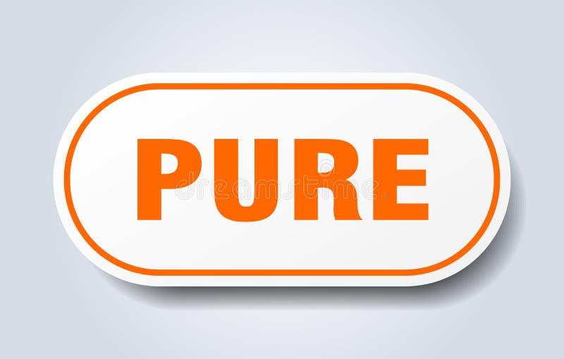 Pure sticker. stock vector. Illustration of banner, rounded - 158776513