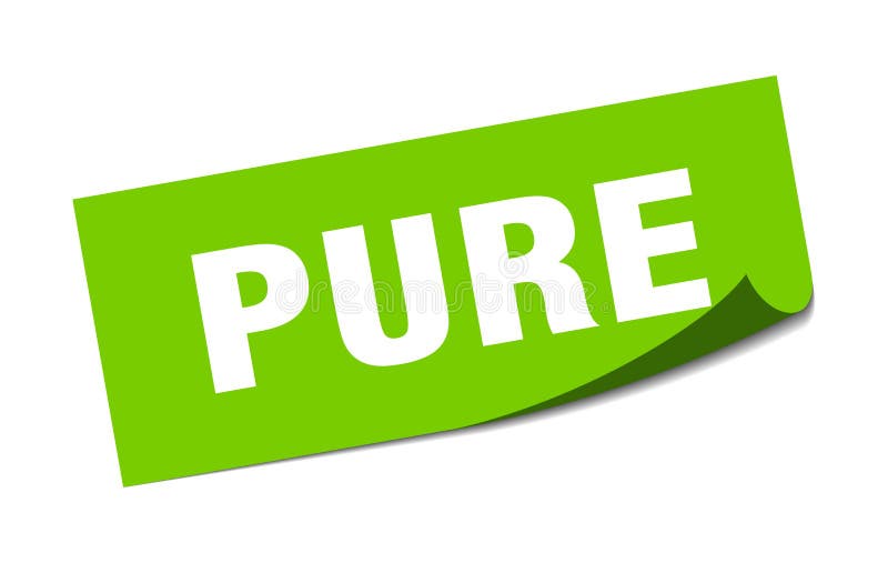 Pure sticker. stock vector. Illustration of peel, emblem - 153529200