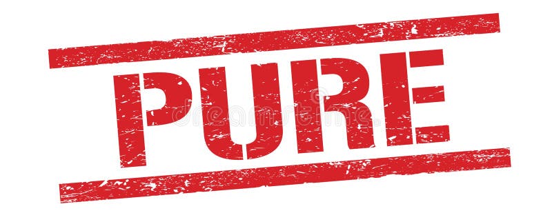 PURE Text on Red Vintage Lines Stamp Stock Illustration - Illustration ...