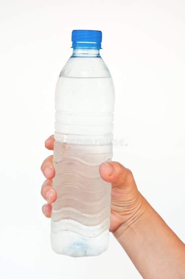 Hand, Holding Empty Plastic Bottle Isolated on White Background Stock ...